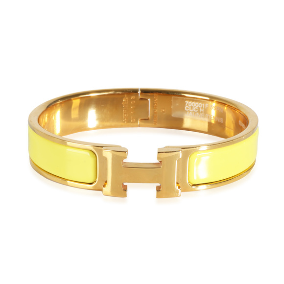 Hermès | Jewelry | Herms Clic H Bracelet In Gold Plated | Poshmark